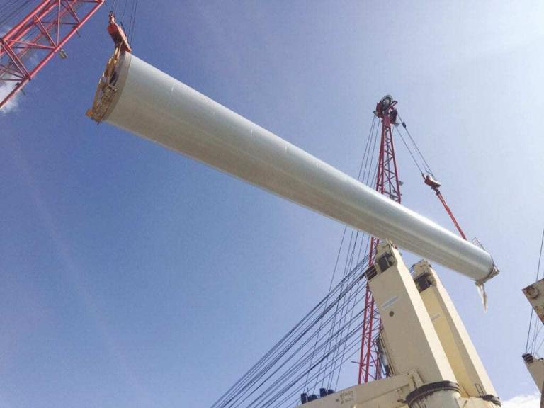 COSCO Specialized Carrier transporting wind turbine cargo between ...