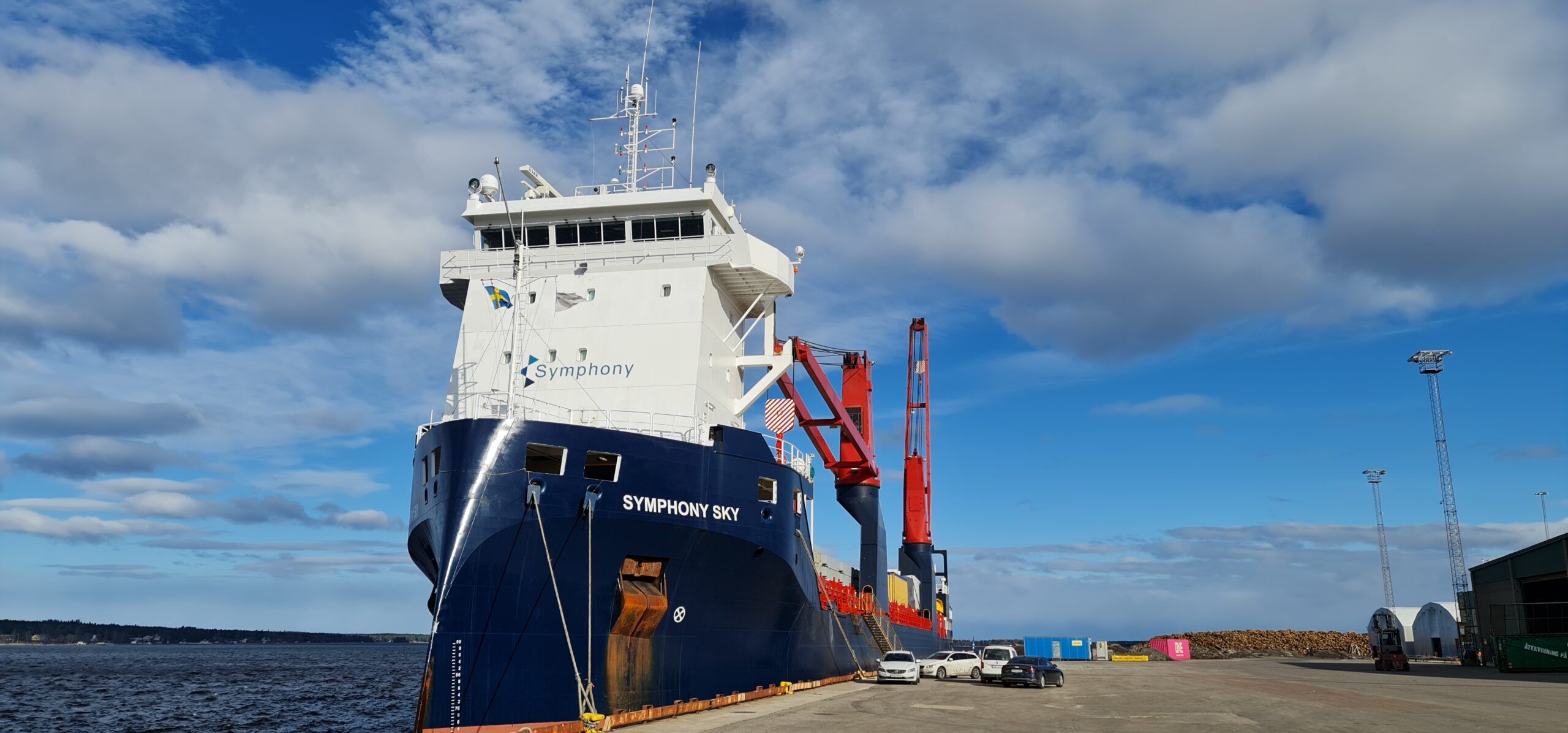The Vessel Symphony Sky at Port of GAVLE - Project Cargo Weekly