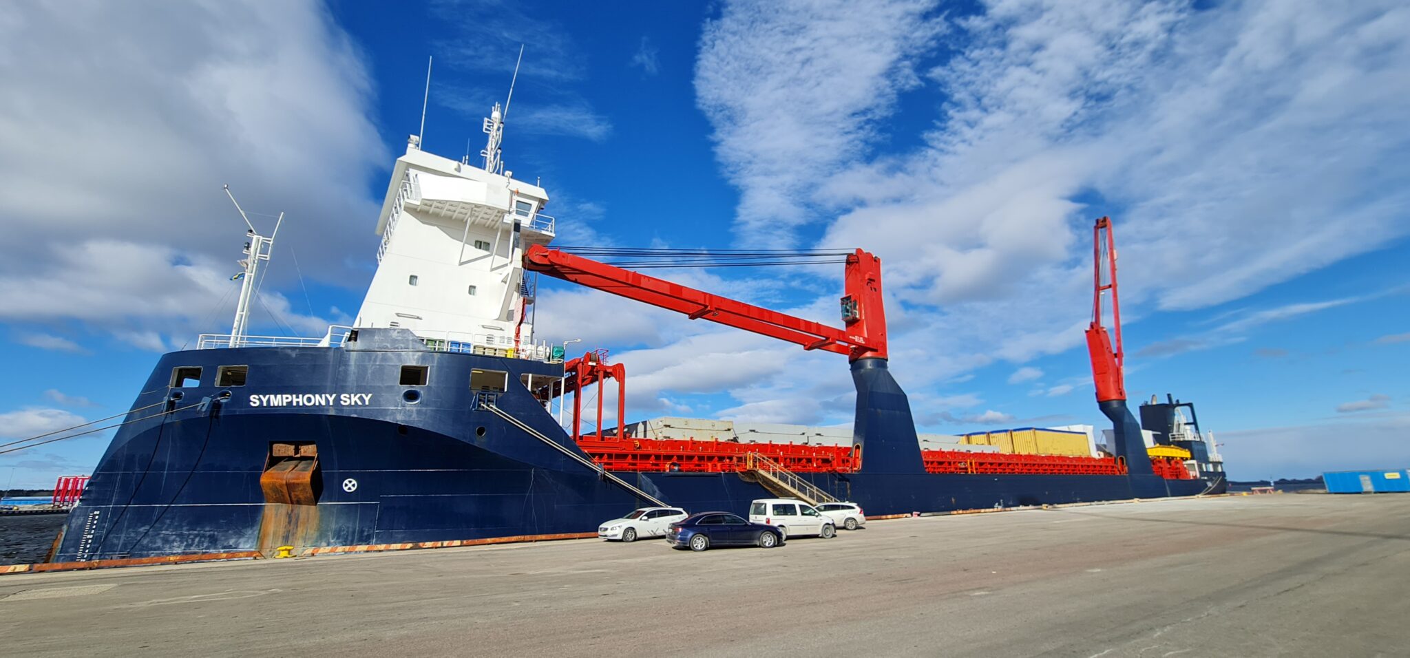 The Vessel Symphony Sky at Port of GAVLE - Project Cargo Weekly