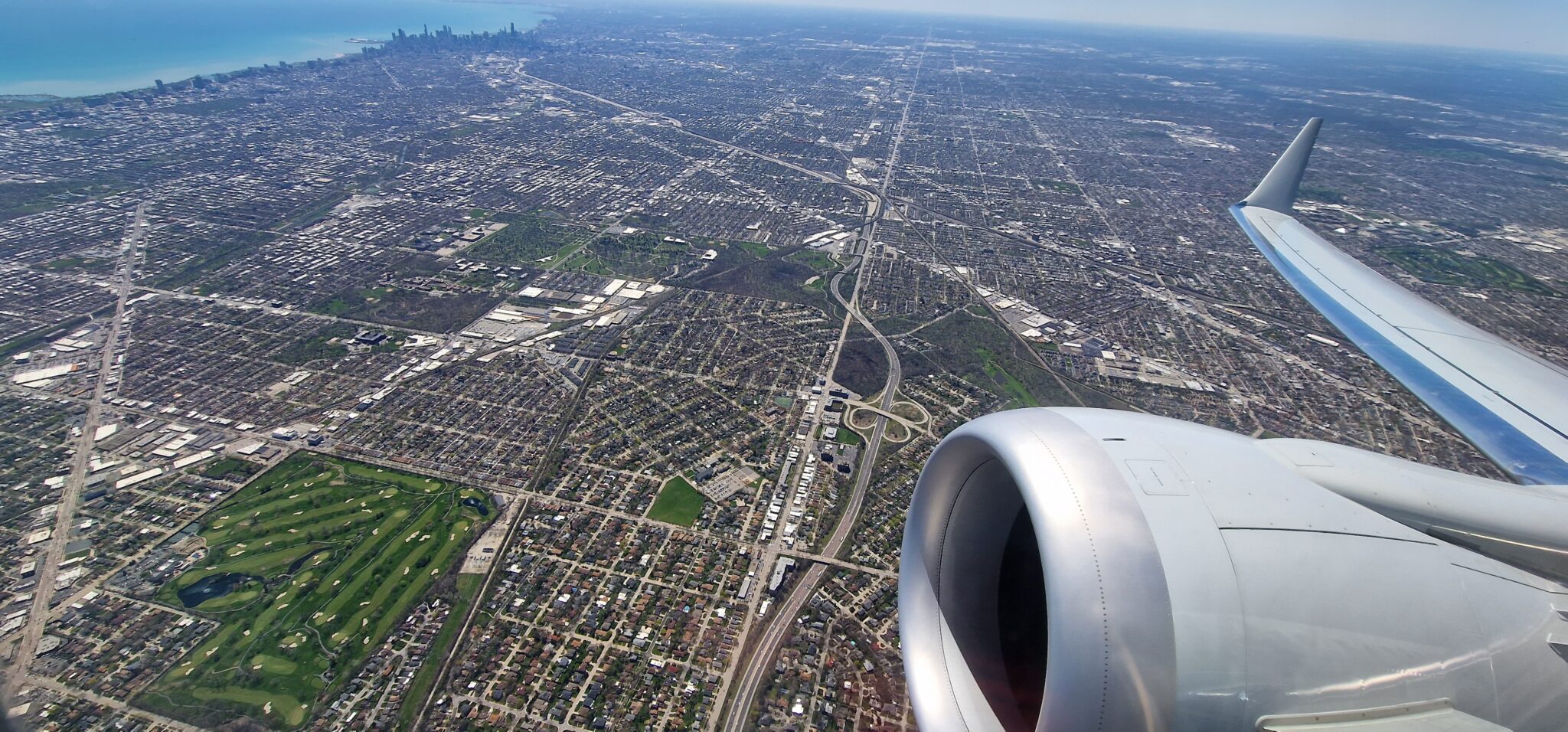 Departing Chicago, Flying Over Lake Michigan and Downtown Chicago ...